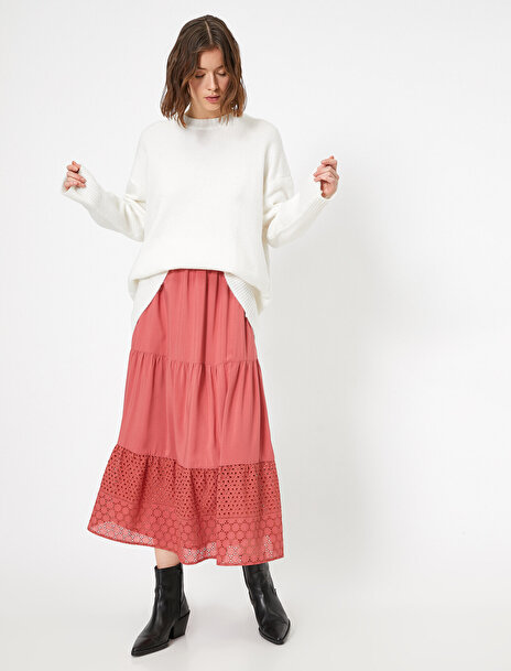 Koton Kadın Dantel Detaylı Etek