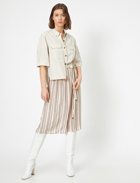 Koton Kadın Beli Bağlamalı Etek