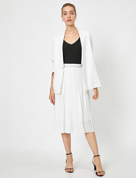 Koton Kadın Beli Lastikli Pilili Etek