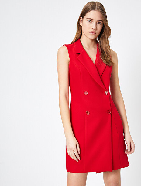 Koton Kadın Kırmızı Ceket Elbise