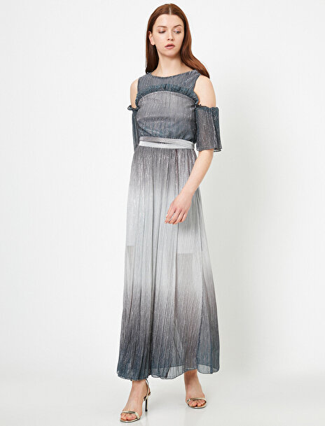 Koton Kadın Tül Detaylı Elbise Abiye