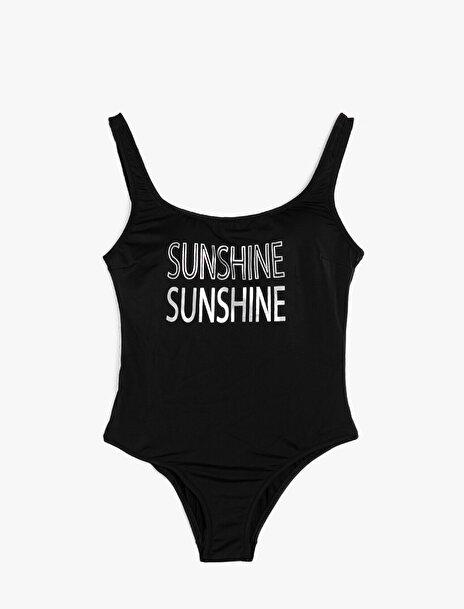 Koton Kadın Yazı Baskılı Mayo