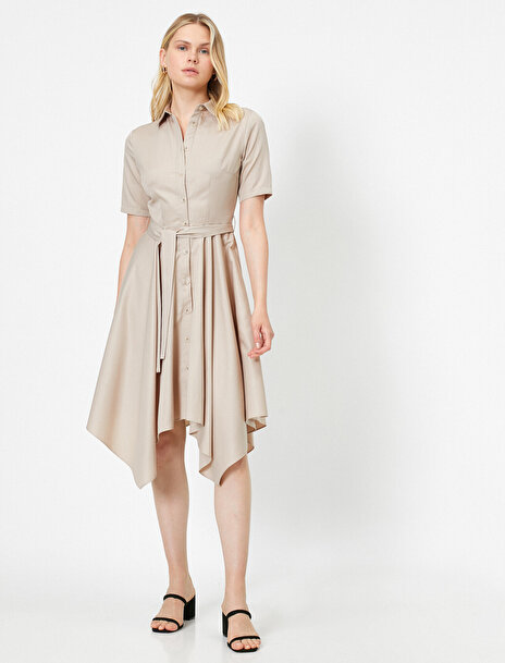 Koton Kadın Asimetrik Gömlek Elbise