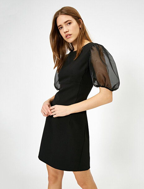 Koton Kadın Organze Balon Kollu Elbise Koton Kadın Organze Balon Kollu Elbise