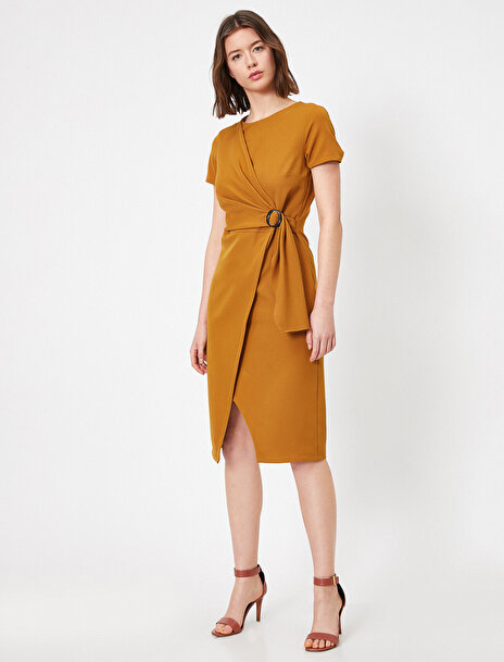 Koton Kadın Toka Detaylı Elbise