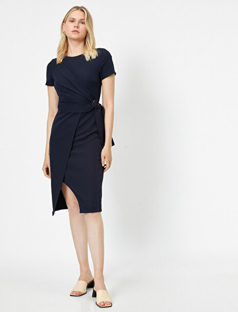 Koton Kadın Toka Detaylı Elbise