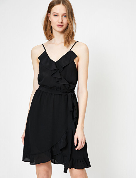 Koton Kadın Askılı Volan Elbise