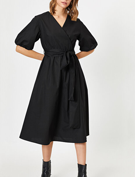 Koton Kadın Balon Kollu Poplin Anvelop Elbise