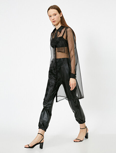 Koton Kadın Organze Gömlek Elbise