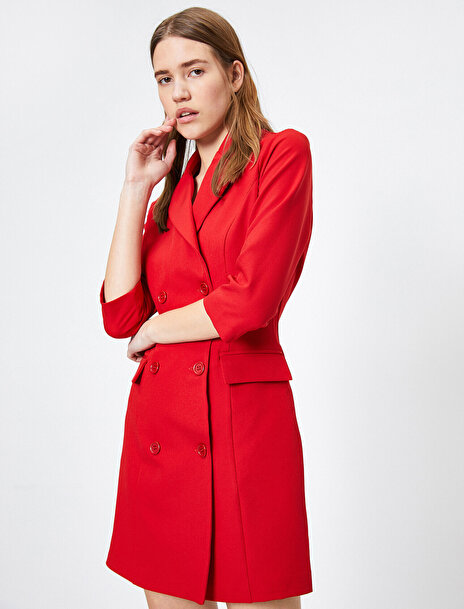 Koton Kadın Siyah Ceket Elbise