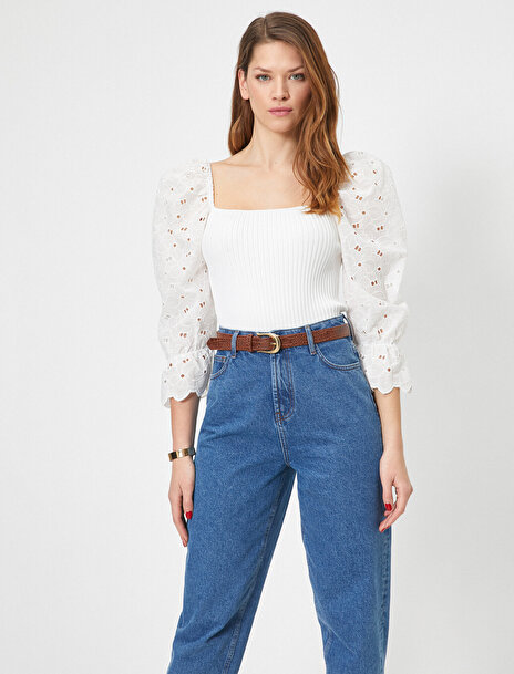 Koton Kadın Islemeli Kazak