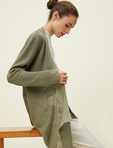 Koton Kadın Rahat Kesim Uzun Kollu Triko Hırka