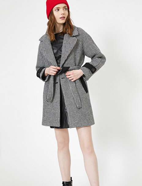 Koton Kadın Kareli Kaban