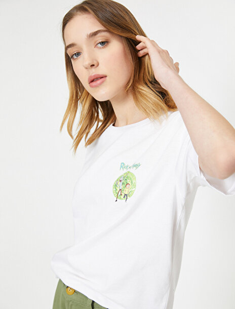 Koton Kadın Rıck And Morty Lisanslı Baskılı Tişört