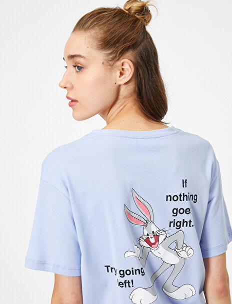 Koton Kadın Buggs Bunny Lisanslı Baskılı Kısa Kollu Bisiklet Yaka Tişört Koton Kadın Buggs Bunny Lisanslı Baskılı Kısa Kollu Bisiklet Yaka Tişört