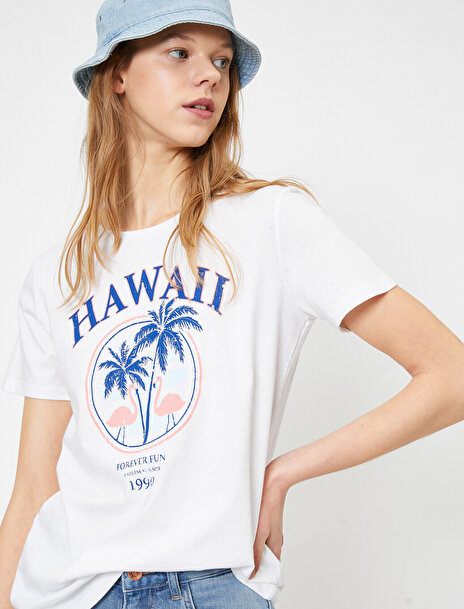 Koton Kadın Yazılı Baskılı T-Shirt