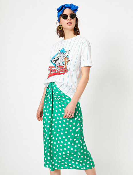 Koton Kadın Tom & Jerry Detaylı T-Shirt
