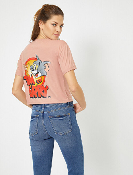 Koton Kadın Tom & Jerry Baskılı Lisanslı Kısa Kollu Tişört