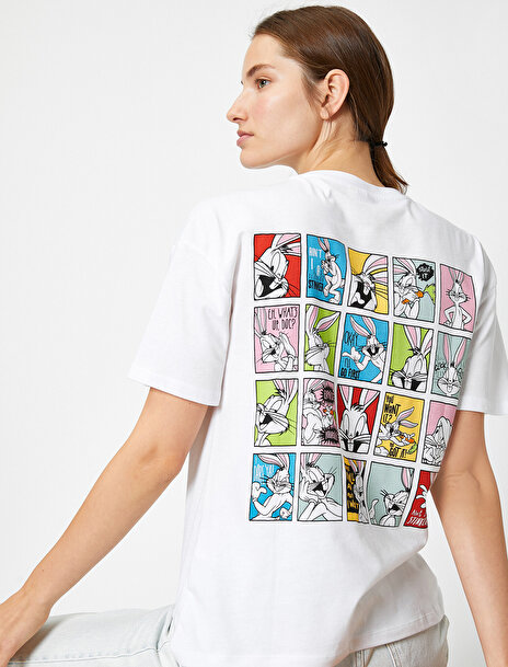 Koton Kadın Pamuklu Bugs Bunny Baskılı Lisanslı Kısa Kollu Tişört Koton Kadın Pamuklu Bugs Bunny Baskılı Lisanslı Kısa Kollu Tişört
