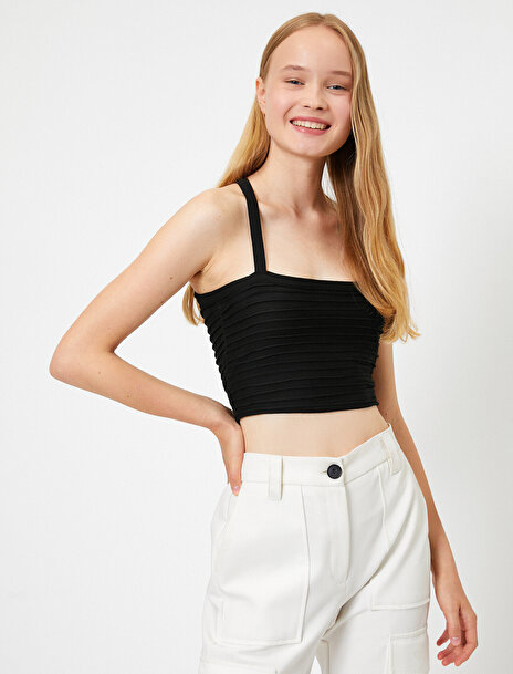 Koton Kadın İnce Askılı Crop Üst