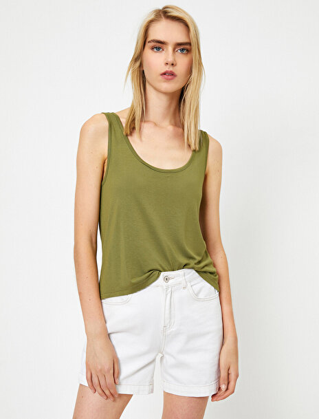 Koton Ole Genç Kız Askılı Düz Renk Atlet