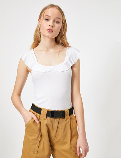 Koton Ole Genç Kız Yaka Detaylı Atlet Koton Ole Genç Kız Yaka Detaylı Atlet