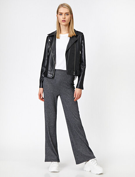 Koton Ole Genç Kız Geniş Paça Triko Pantolon