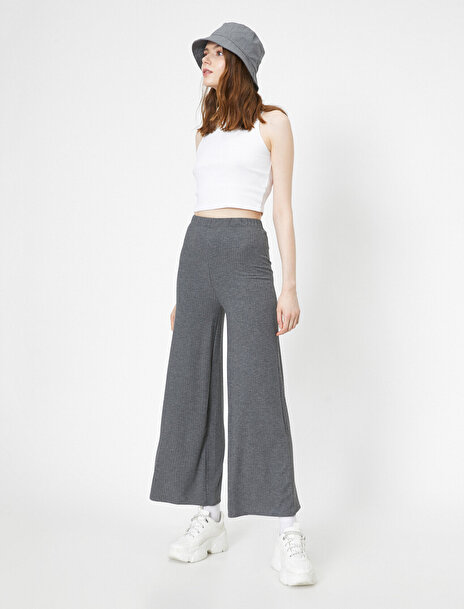 Koton Kadın Geniş Paça Fitilli Pantolon