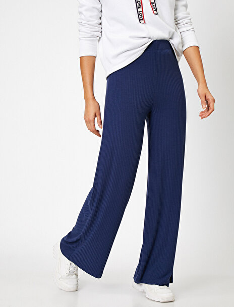 Koton Kadın Geniş Paça Fitilli Pantolon