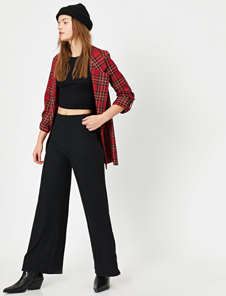 Koton Ole Genç Kız Geniş Paça Fitilli Pantolon