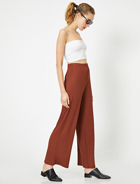 Koton Kadın Normal Bel Geniş Paça Pantolon