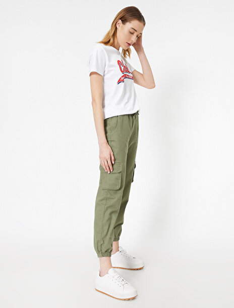 Koton Ole Genç Kız Pamuklu Kargo Jogger Pantolon