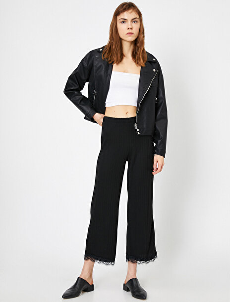 Koton Ole Genç Kız Dantel Detaylı Pantolon