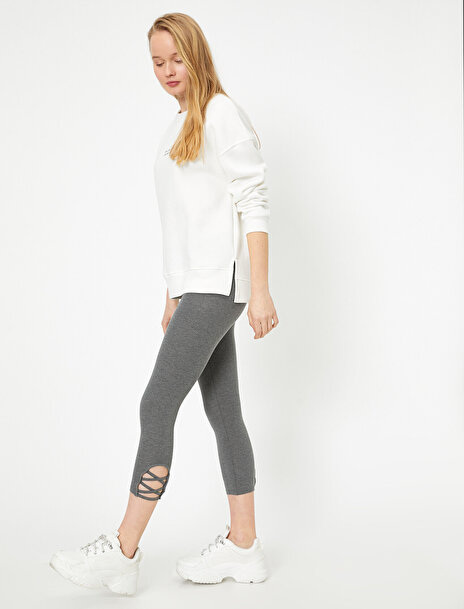 Koton Kadın Paça Detaylı Tayt