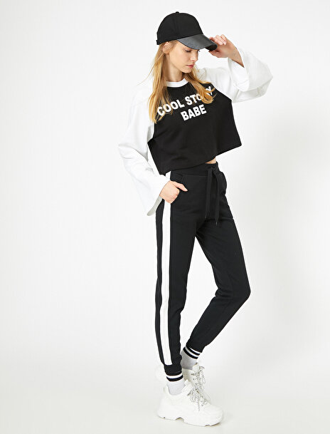 Koton Ole Genç Kız Şerit Detaylı Eşofman Altı