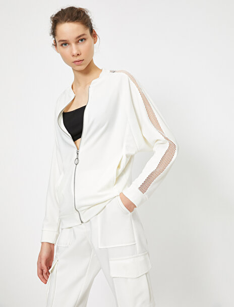 Koton Kadın File Detaylı Sweatshirt Koton Kadın File Detaylı Sweatshirt