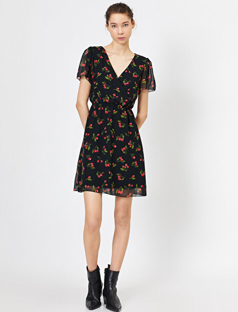 Koton Kadın Meyve Baskılı Şifon Elbise