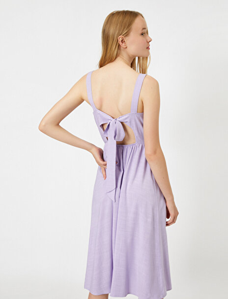 Koton Kadın Sırt Detaylı Askılı Elbise