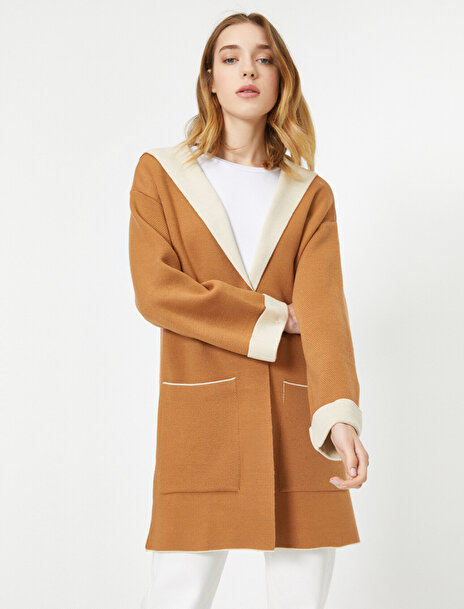 Koton Kadın Kapüşonlu Triko Hırka