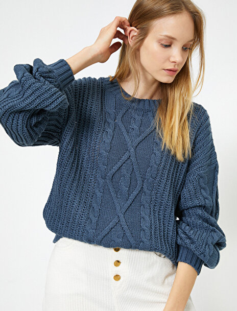 Koton Kadın Örgülü Triko Kazak