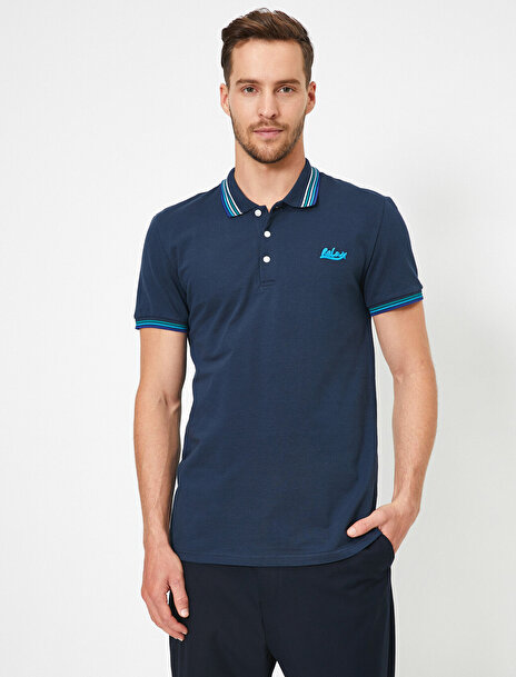 Koton Erkek Polo Yaka İşleme Detaylı  Slim Fit Tişört