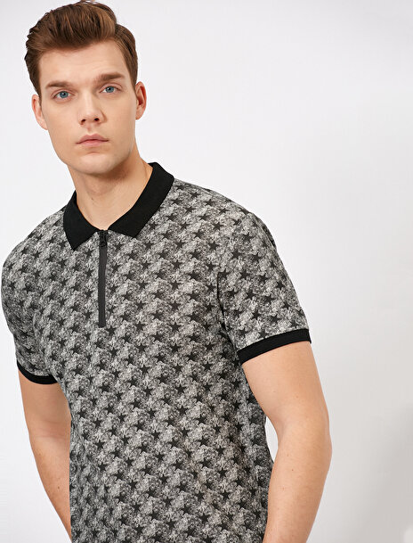 Koton Erkek Polo Yaka Fermuar Detaylı Süprem Kumaş Slim Fit Tişört Koton Erkek Polo Yaka Fermuar Detaylı Süprem Kumaş Slim Fit Tişört