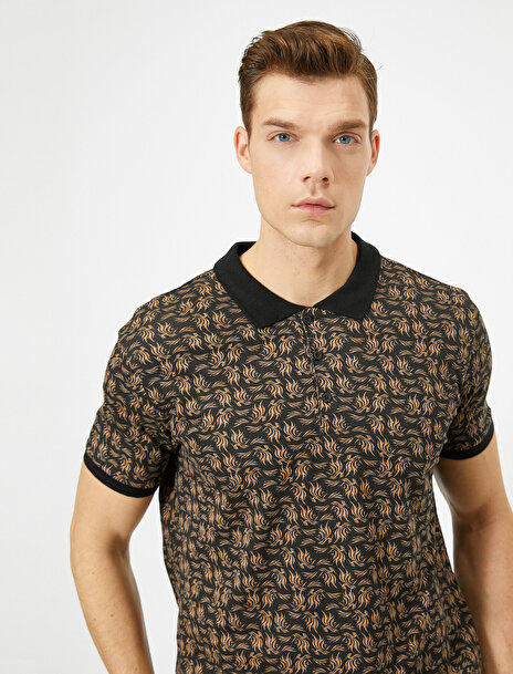 Koton Erkek Polo Yaka Desenli Pamuklu Slim Fit Tişört Koton Erkek Polo Yaka Desenli Pamuklu Slim Fit Tişört