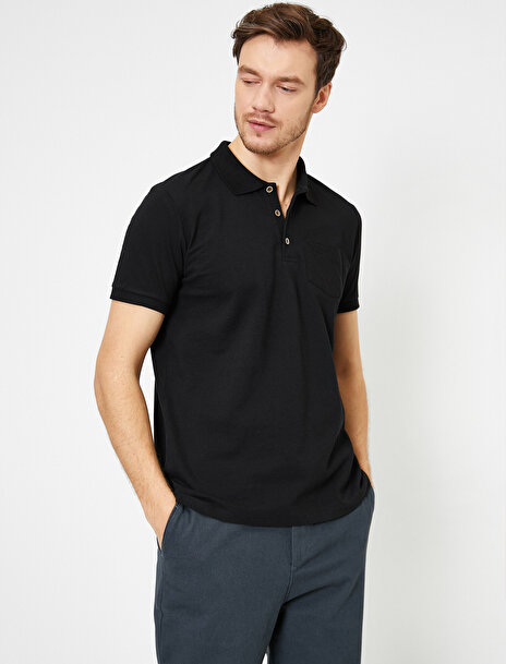 Koton Erkek Polo Yaka Cep Detaylı Regular Fit Basic Tişört Koton Erkek Polo Yaka Cep Detaylı Regular Fit Basic Tişört