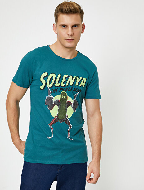 Koton Erkek Rick And Morty Lisanslı Baskılı Kısa Kollu Tişört