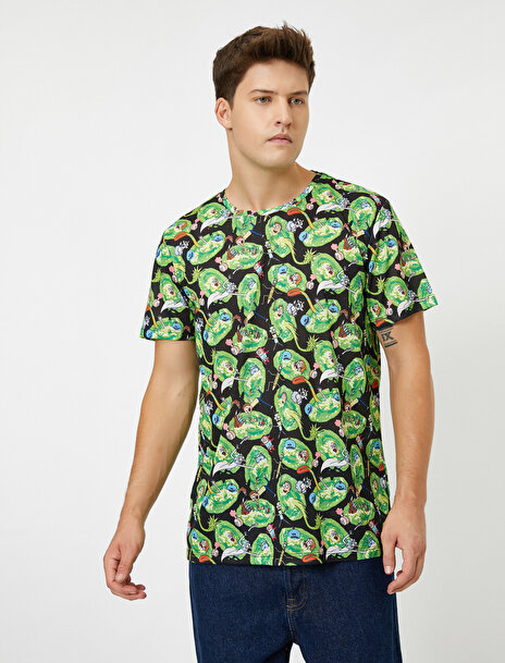 Koton Erkek Rick And Morty Lisanslı Baskılı Tişört