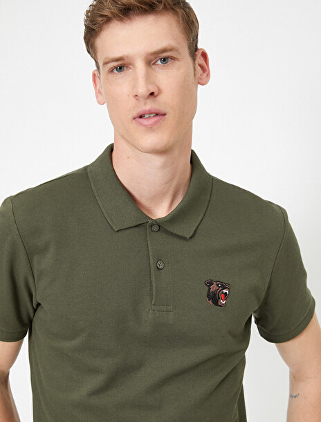 Koton Erkek Polo Yaka İşleme Detaylı Slim Fit Tişört