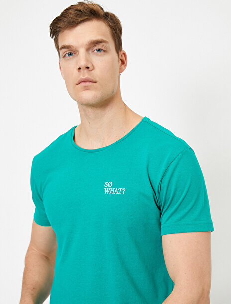 Koton Erkek Yazılı Baskılı Dar Kesim Tişört