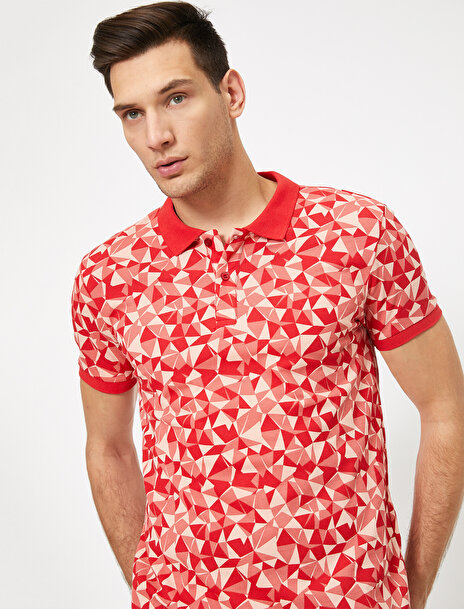 Koton Erkek Polo Yaka Geometrik Desenli Pike Kumaş Slim Fit Tişört Koton Erkek Polo Yaka Geometrik Desenli Pike Kumaş Slim Fit Tişört