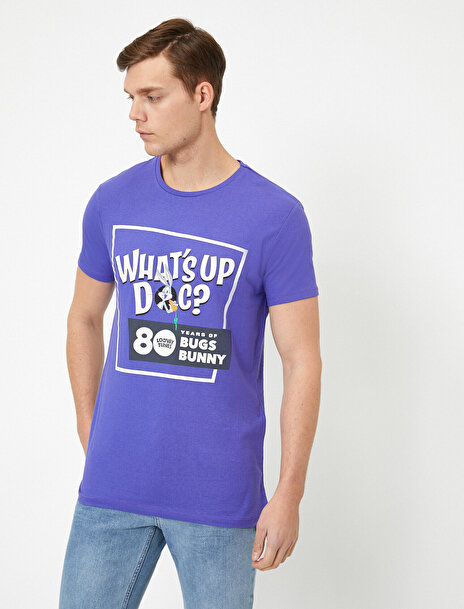 Koton Erkek Bugs Bunny Baskılı Lisanslı Kısa Kollu Tişört